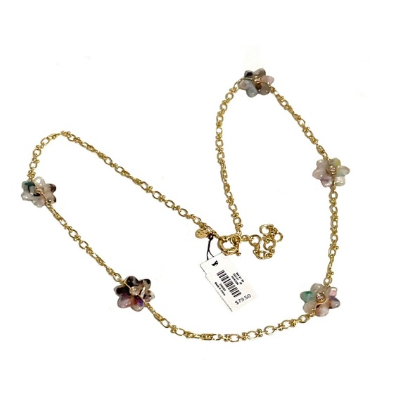 Talbots | Jewelry | Nwt Talbots Petal Flower Station Necklace In Ooh La ...